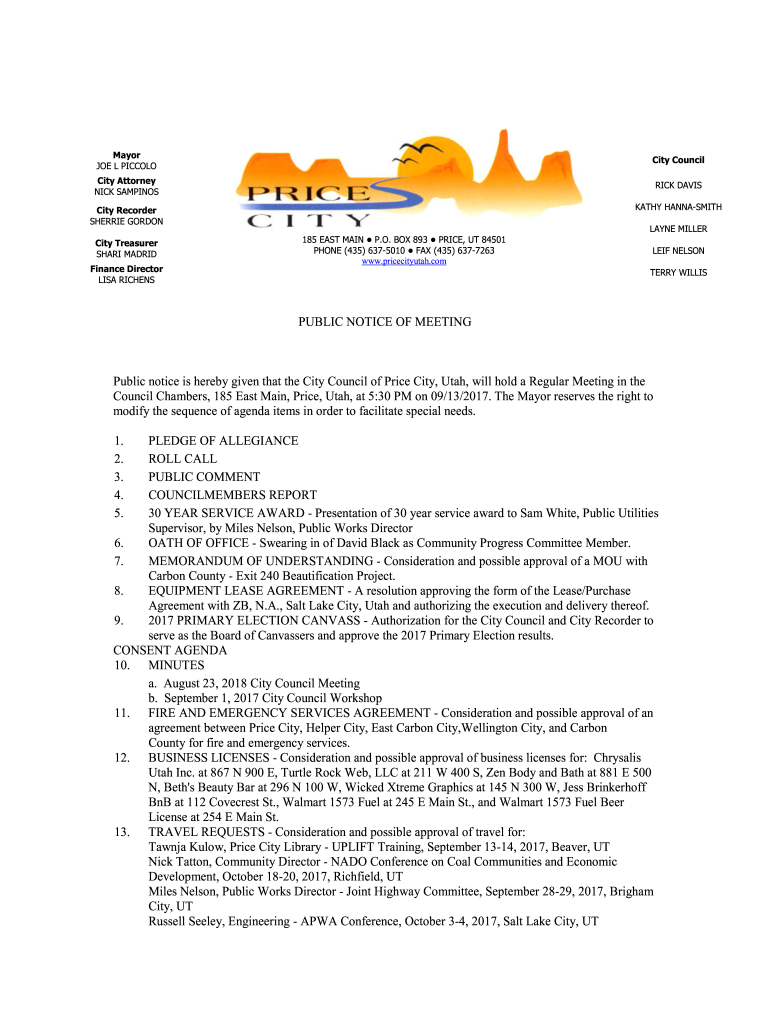 Fillable Online Stephen Gates, Assistant City Attorney Nicholas Toulet ...