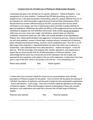 Fillable Online Consent form for off-label use of ( ... Fax Email Print ...