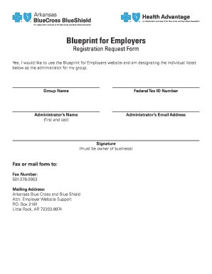 Fillable Online Blueprint for Employers Registration Form Fax Email ...