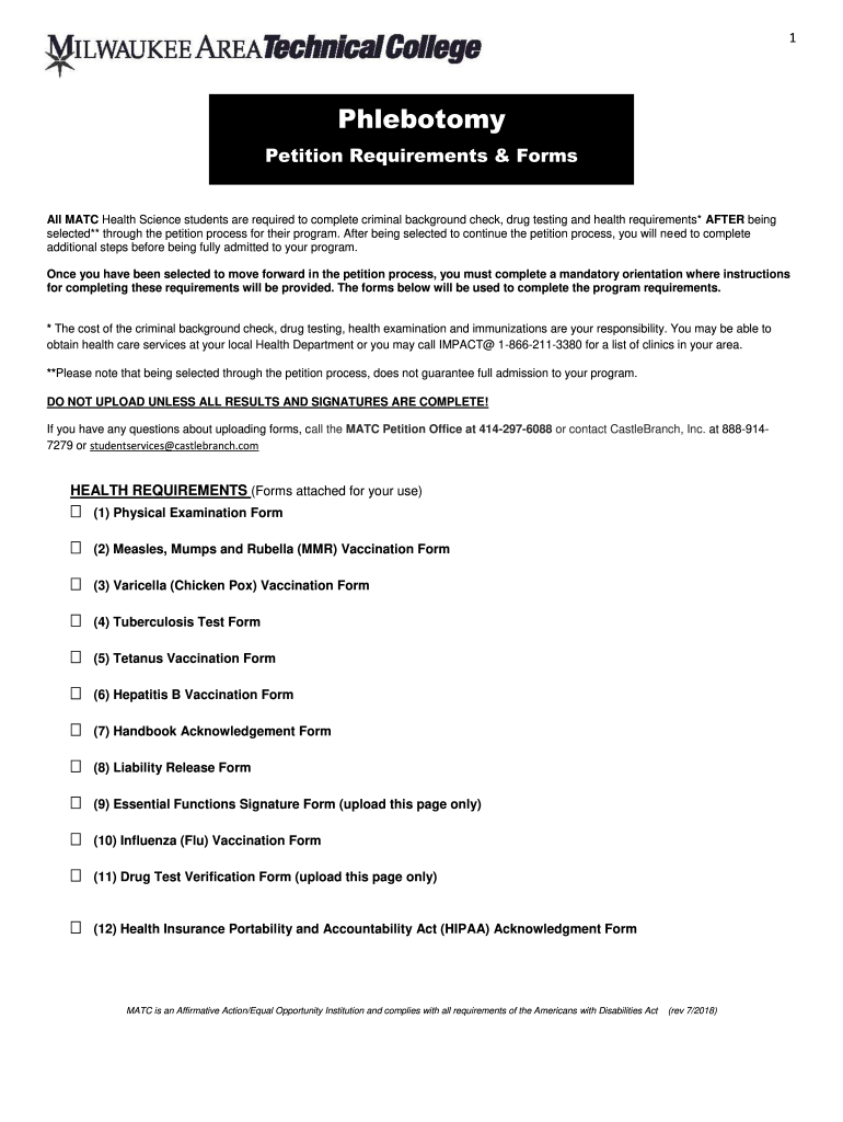 Fillable Online (CastleBranch) Requirements and Forms - PDFfiller Fax ...