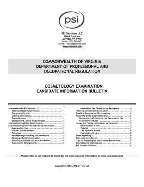 Fillable Online commonwealth of virginia department of professional ...
