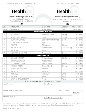 Fillable Online 2018 OTC Order Form 012 - English & Spanish. Accessible ...