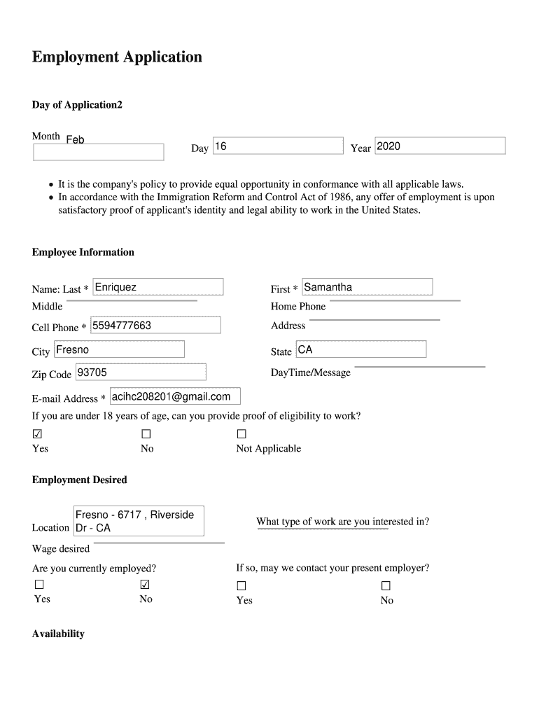 Fillable Online In accordance with the Immigration Reform and Control ...