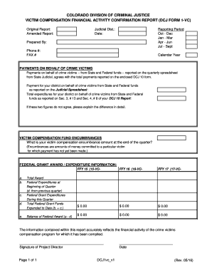 Fillable Online dcj form 1-vc Fax Email Print - pdfFiller