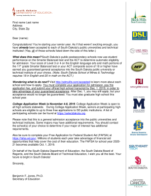 Fillable Online Sample proactive admission letter Fax Email Print ...