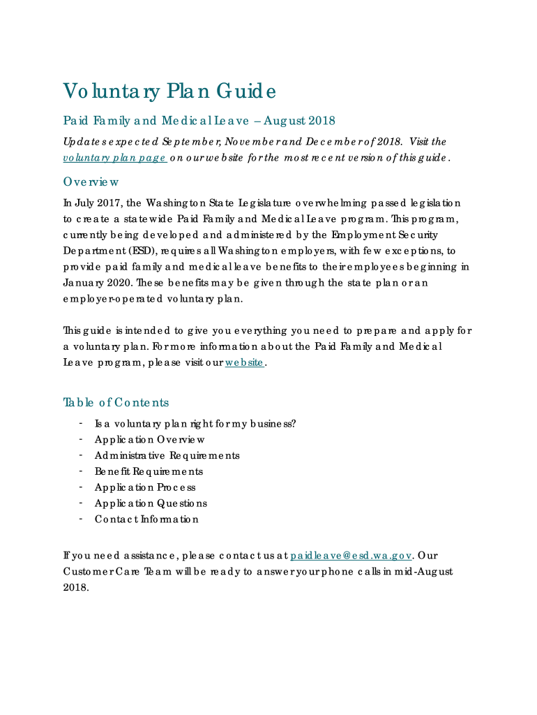 Fillable Online Voluntary Plan Guide Fax Email Print - pdfFiller