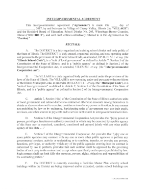 Fillable Online This Intergovernmental Agreement ("Agreement") is made ...