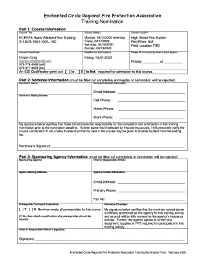 Fillable Online ECRFPA Basic Wildland Fire Training Fax Email Print ...