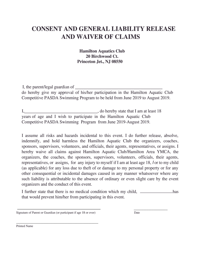 Fillable Online New Jersey Consent and Permission FormsUS Legal Forms ...