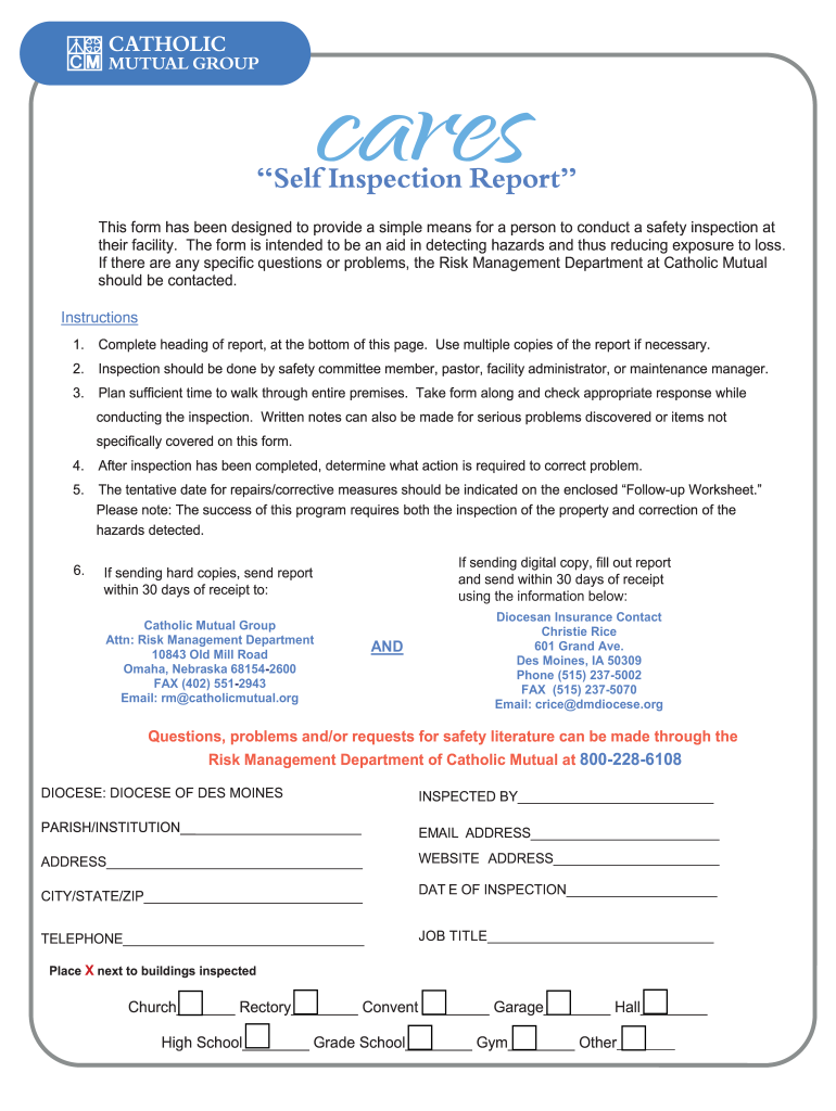 Fillable Online HOW TO CONdUCT WORKPLACE INSPECTIONS - WSPS Fax Email ...