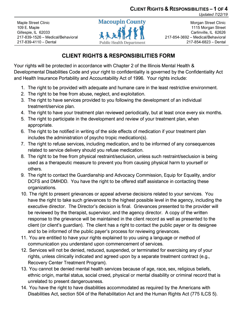 Fillable Online client rights & responsibilities form - Macoupin County ...