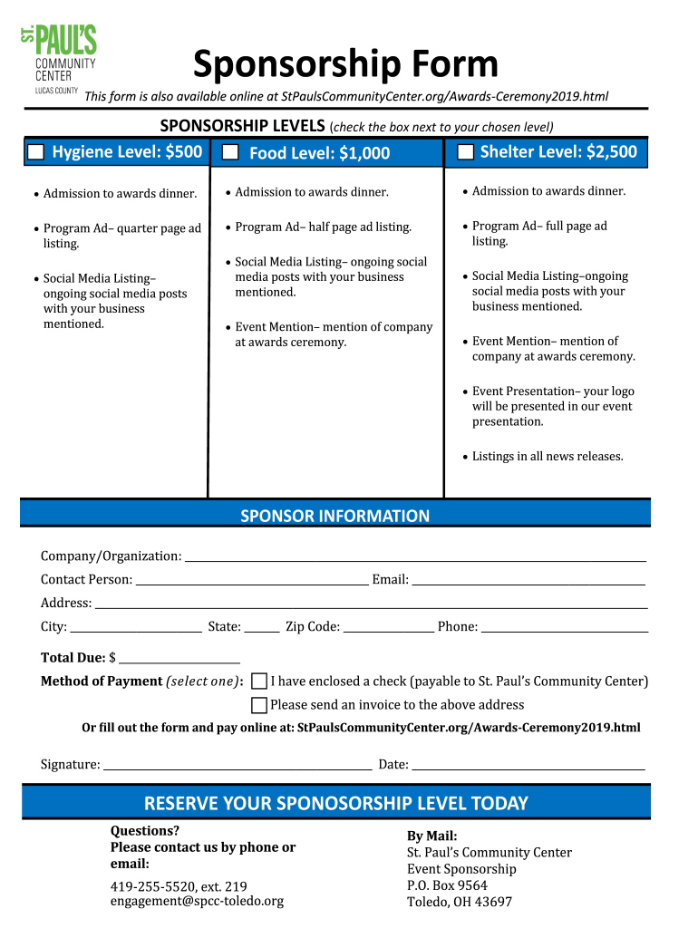 Fillable Online Sponsorship Request Form TemplateJotForm Fax Email ...