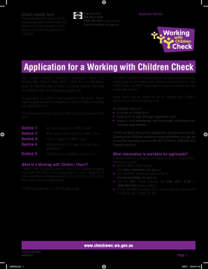 Fillable Online Application for a Working with Children Check Fax Email ...