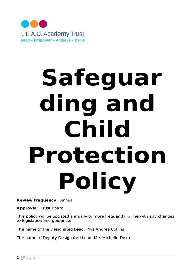 Safeguarding and Child Protection Policy - Jubilee LEAD Academy Doc ...