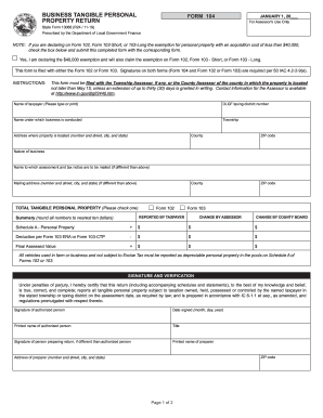 Fillable Online Business Tangible Personal Property Return - Form 104 ...