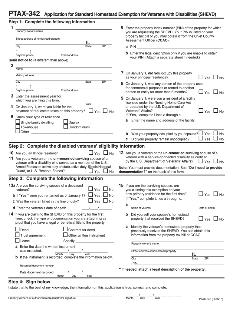 Fillable Online Fillable Online co st-clair il PTAX-342 Application for ...