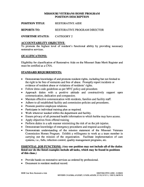 Fillable Online RESTORATIVE AIDE Fax Email Print - pdfFiller