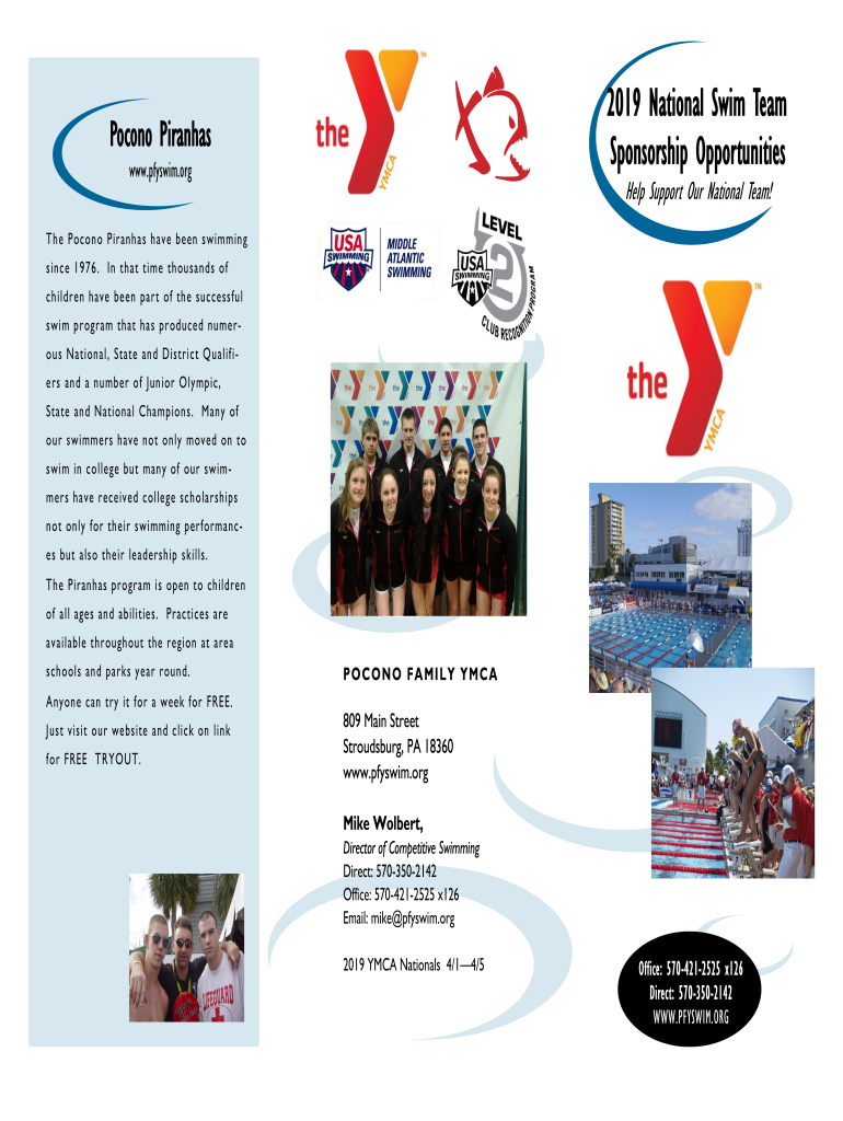 Fillable Online Pocono Piranhas Swim Team Web Site: Complete YMCA and USA ... Fax Email Print ...