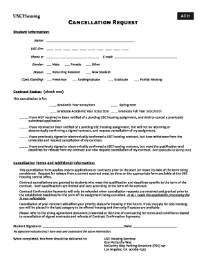 Fillable Online Cancellation Request AC21 draft.pub Fax Email Print ...