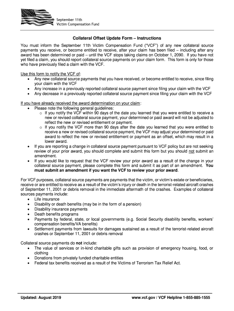 Fillable Online Collateral Offset Update Form Instructions Fax Email Print - pdfFiller