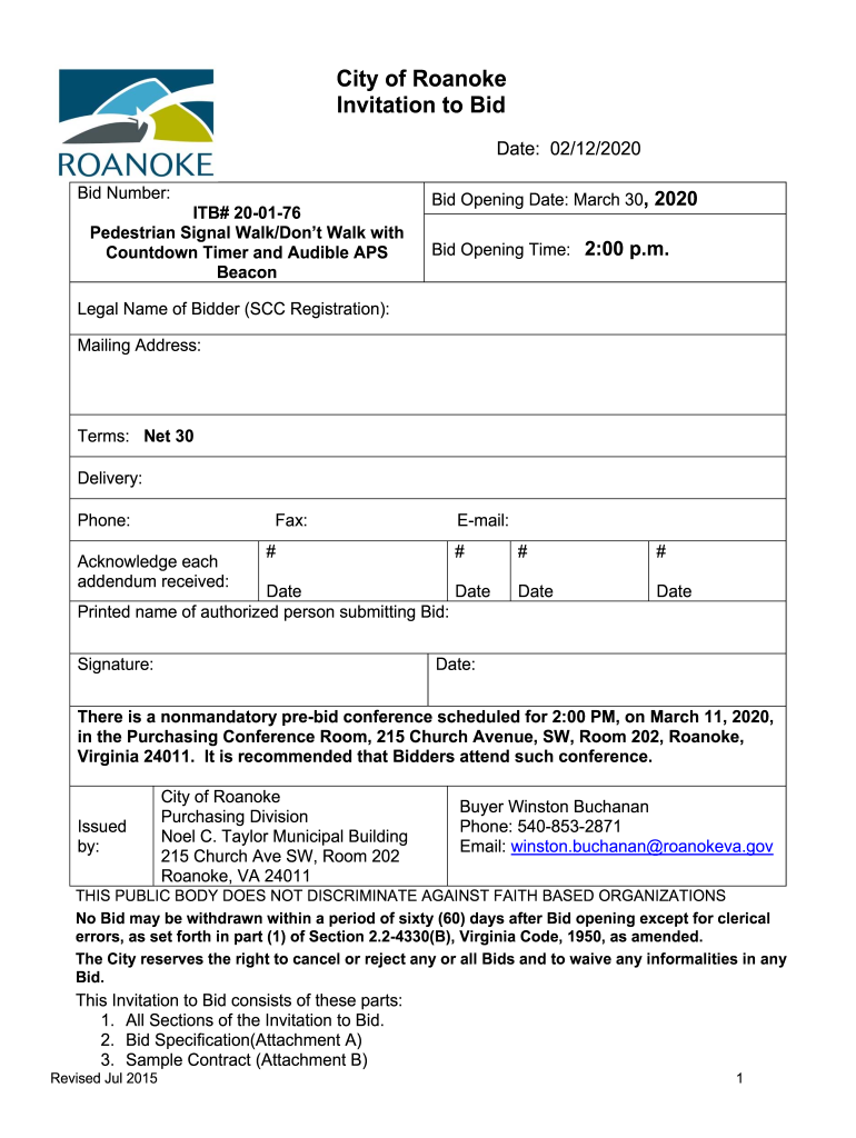 Fillable Online VERIFIED BID RESULTS AND NOTICE OF INTENT TO AWARD Fax ...