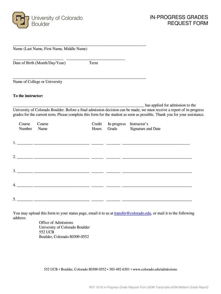 Fillable Online IN-PROGRESS GRADES Fax Email Print - pdfFiller