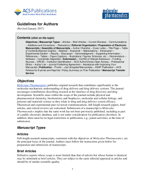Fillable Online Guidelines for Authors Fax Email Print - pdfFiller