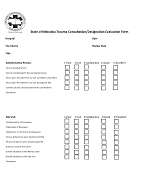 Fillable Online Trauma Consultation/Designation Evaluation Fax Email ...