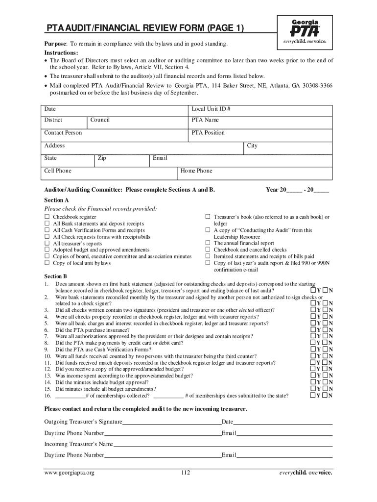 Georgia pta check request form: Fill out & sign online | DocHub
