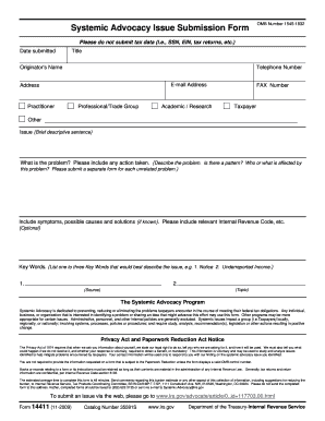 Fillable Online Systemic Advocacy Issue Submission Form Fax Email Print ...