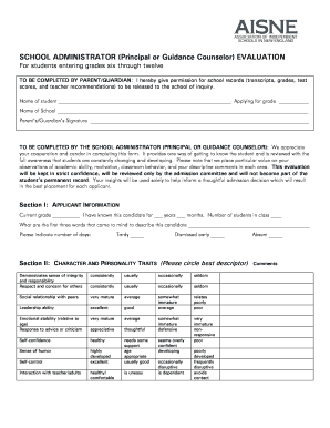 School Administrator Evaluation Form - Fill Online, Printable, Fillable ...