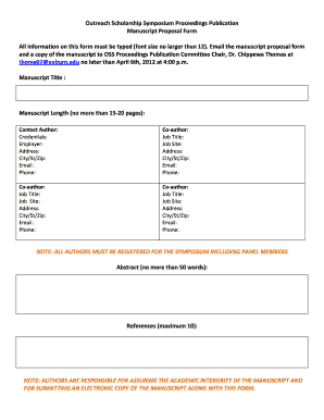 Outreach Scholarship Symposium Proceedings Publication Manuscript ...