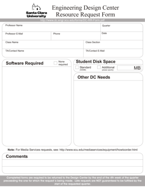 Fillable Online scu Software Request Form - SCU - scu Fax Email Print - pdfFiller