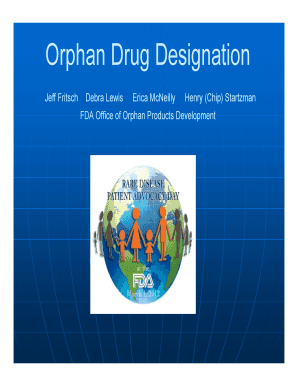 Sample Orphan Drug Designation Application - Fill Online, Printable ...