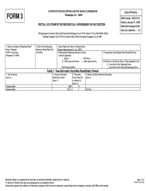 Fillable Online INITIAL STATEMENT OF BENEFICIAL OWNERSHIP OF SECURITIES ...