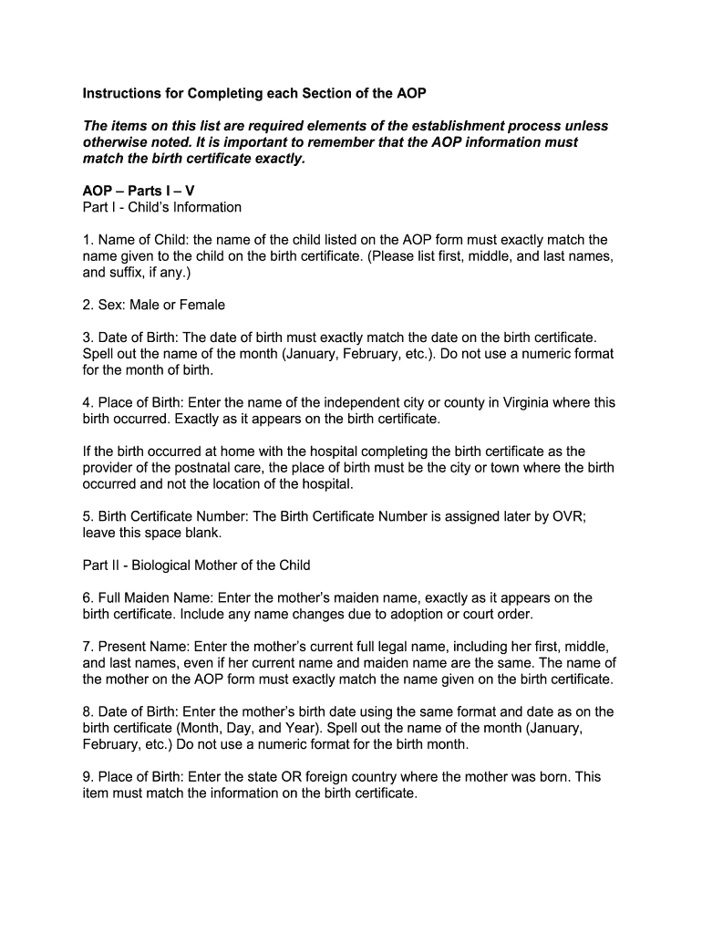 Acknowledgement of paternity form virginia: Fill out & sign online | DocHub