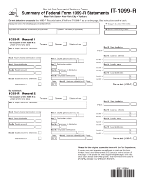 Fillable Online Form IT-1099-R - eFile Fax Email Print - pdfFiller