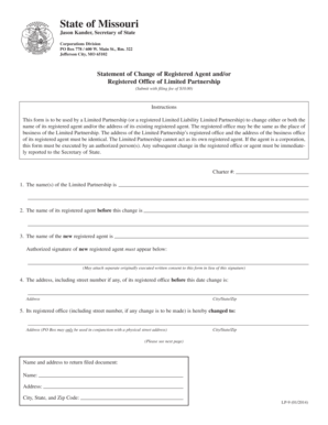 Fillable Online sos mo Lp 9 - sos mo Fax Email Print - pdfFiller