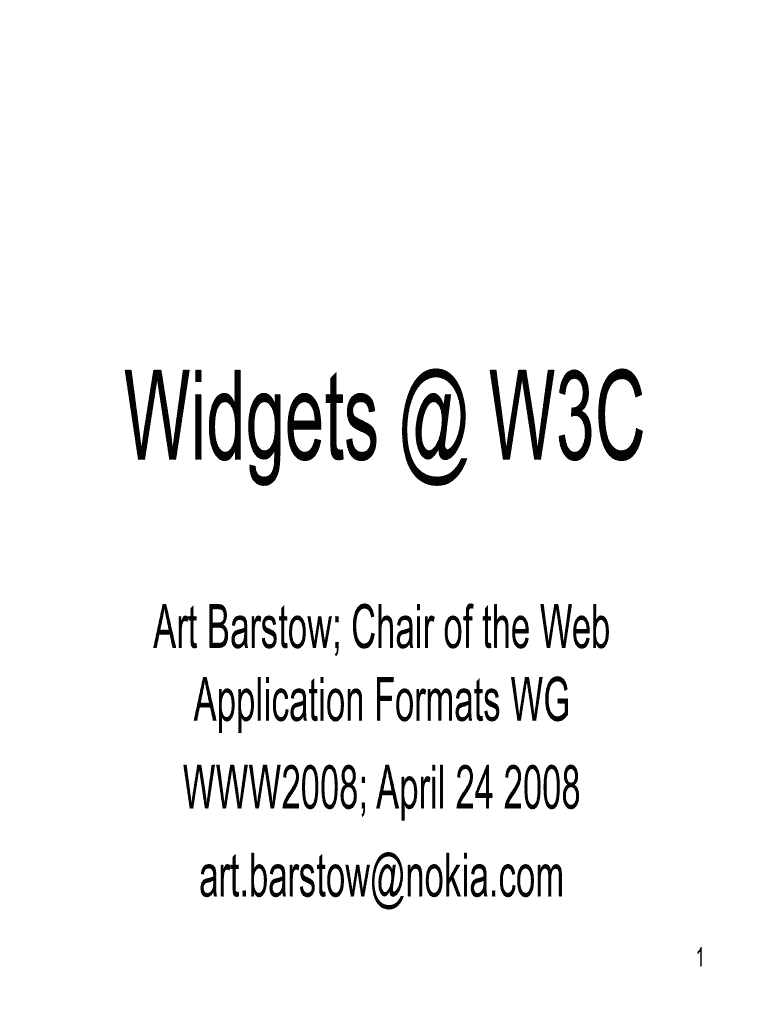 Fillable Online w3 Widgets W3C Fax Email Print - pdfFiller