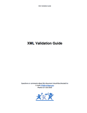 Fillable Online XML Validation Guide - michigan Fax Email Print - pdfFiller