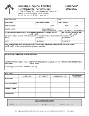 Fillable Online sdrc San Diego Regional Center - California Department ...