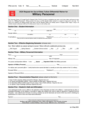 Fillable Online reg uga Military Personnel - reg uga Fax Email Print ...
