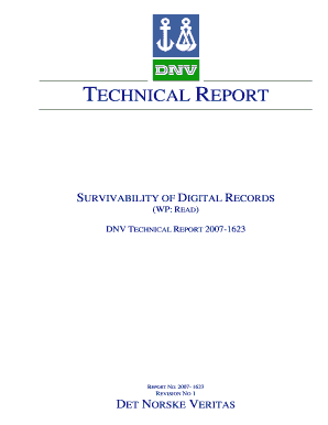 Fillable Online TECHNICAL REPORT - DNV Fax Email Print - pdfFiller
