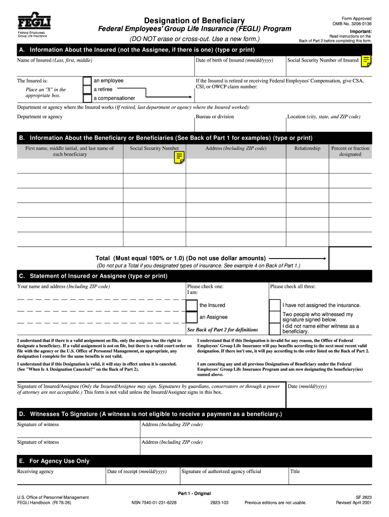 Get The Sf 2823 2001 2020-2021 Form 2020-2021 - Fill and Sign Printable ...