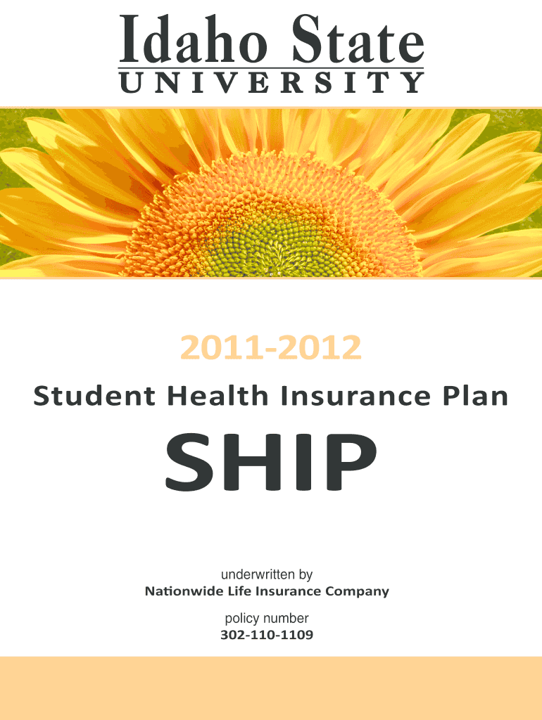 Fillable Online isu Student Health Insurance Plan - isu Fax Email Print ...
