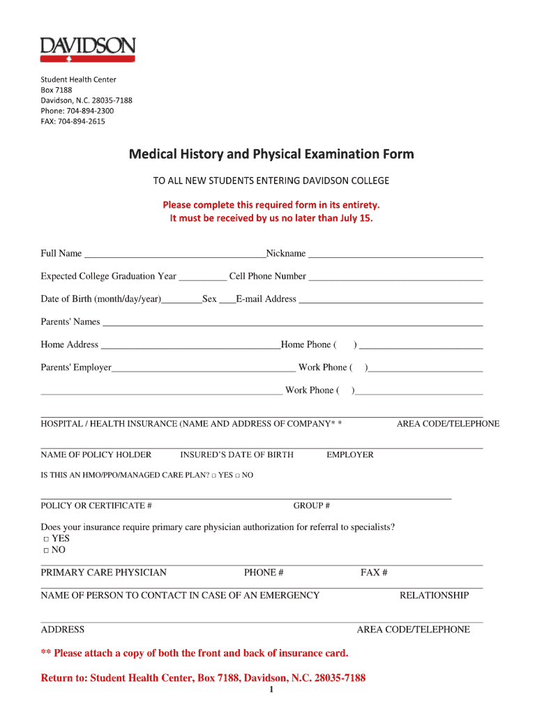 History And Physical Template Pdf Fill Out Sign Online DocHub