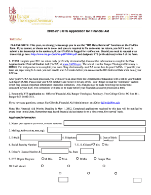 Fillable Online bts BTS Application 2012-2013 - bts Fax Email Print ...