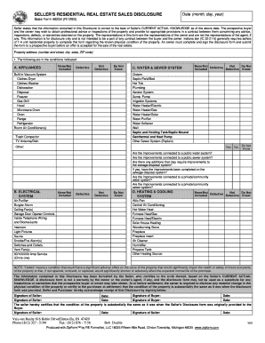Seller's Residential Real Estate Sales Disclosure - 2008 ... - Valu Net ...