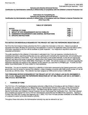 Fillable Online usac FCC Form 479 Instructions - Universal Service ...