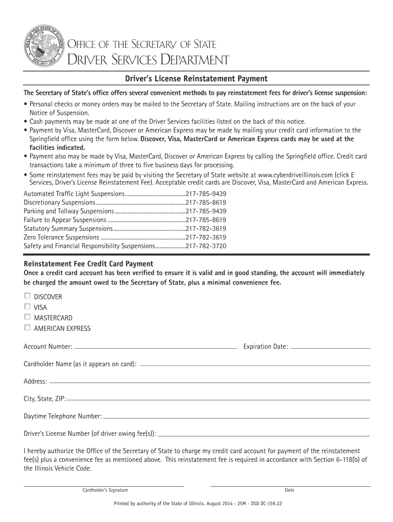 Fillable Online Driver's License Reinstatement Payment Fax Email Print - pdfFiller